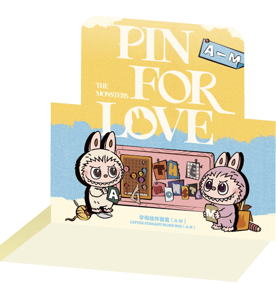 POP NOW:THE MONSTERS Pin for Love Series- Letter Pendant Blind Box (A-M ...